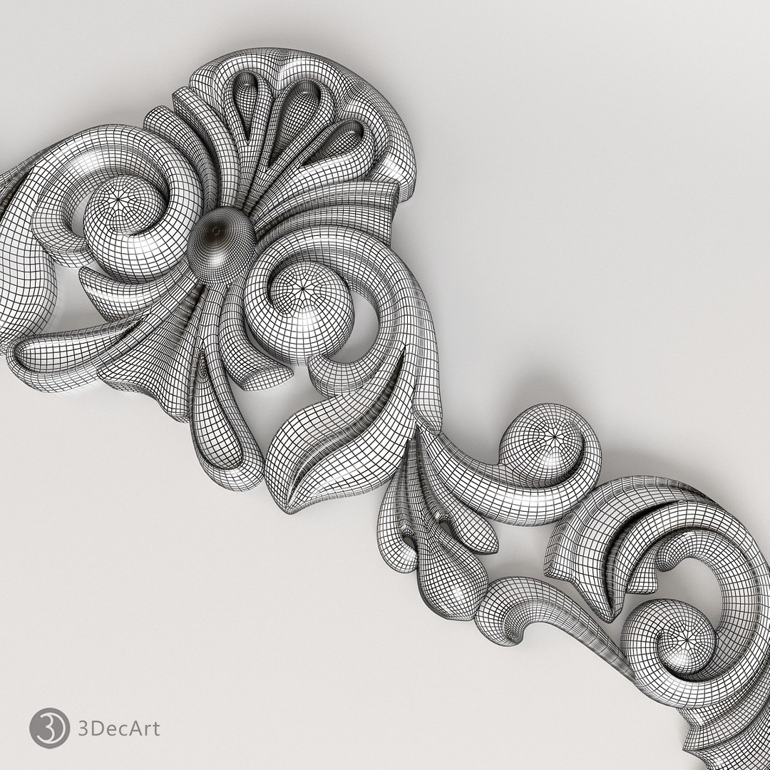 Carved Scroll Cnc 3d Max