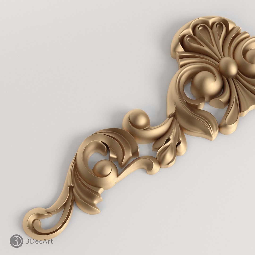 Carved Scroll Cnc 3d Max