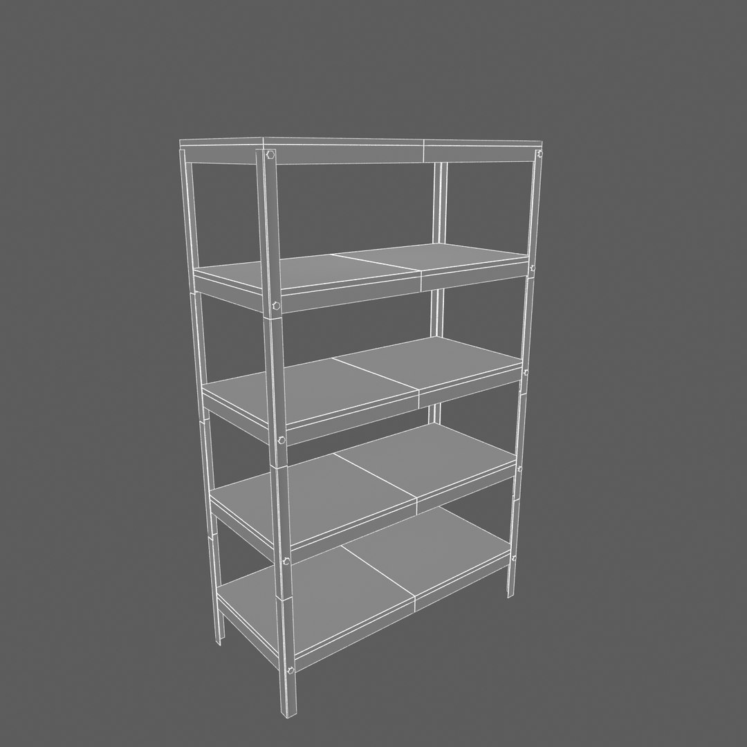 3d model modular storage shelf