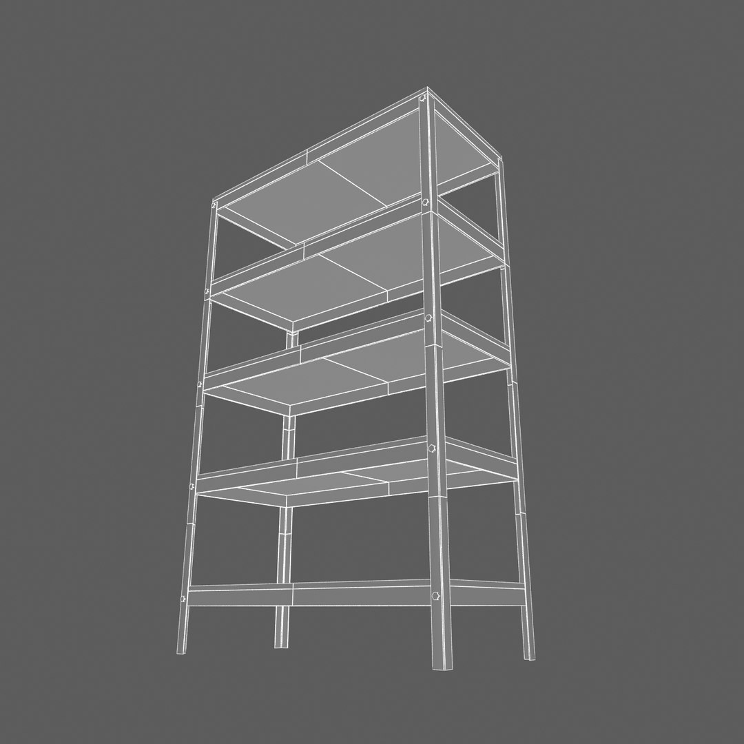 3d model modular storage shelf