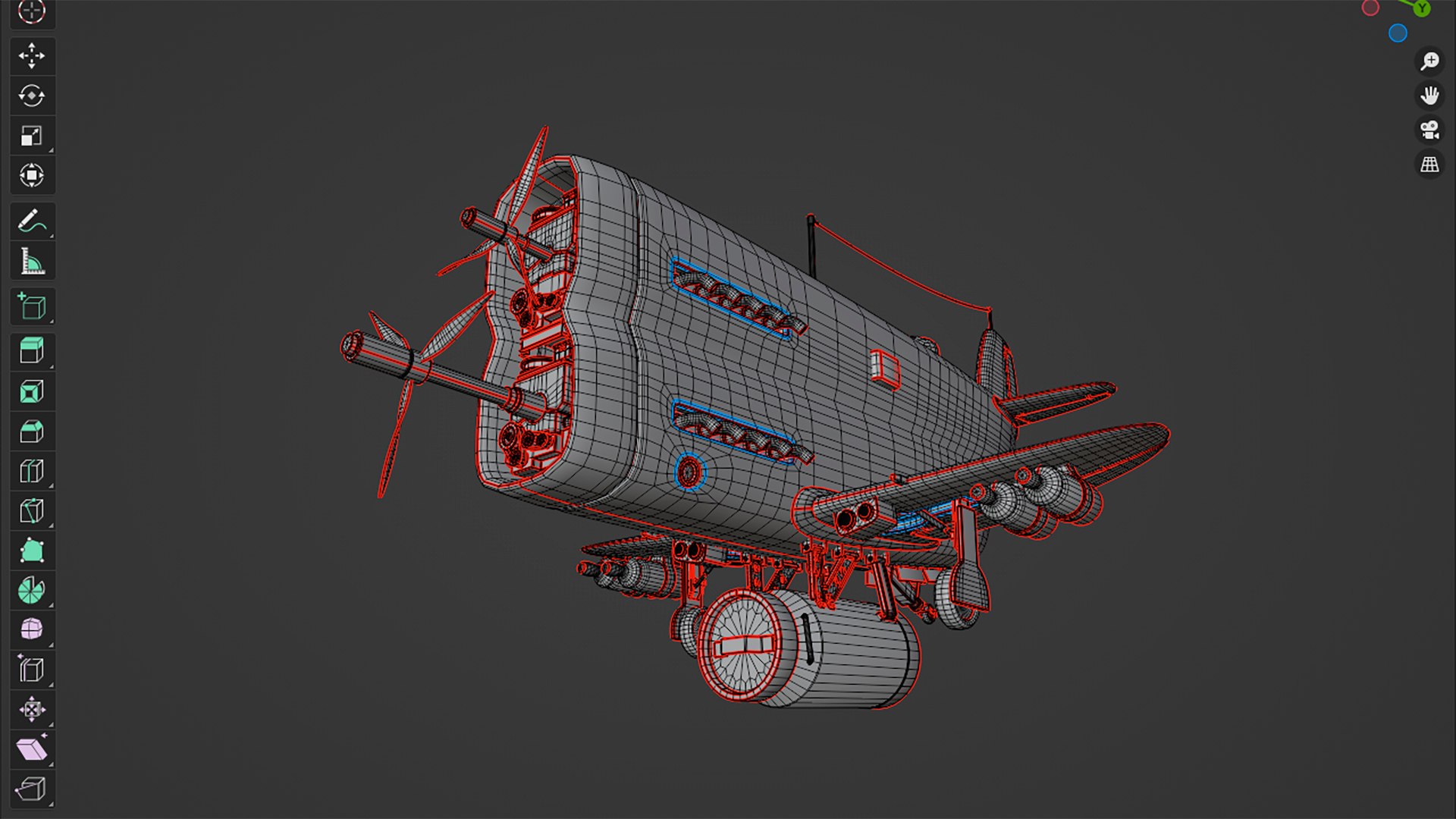 3D Stylized Realistic Red Airplane - TurboSquid 2109776