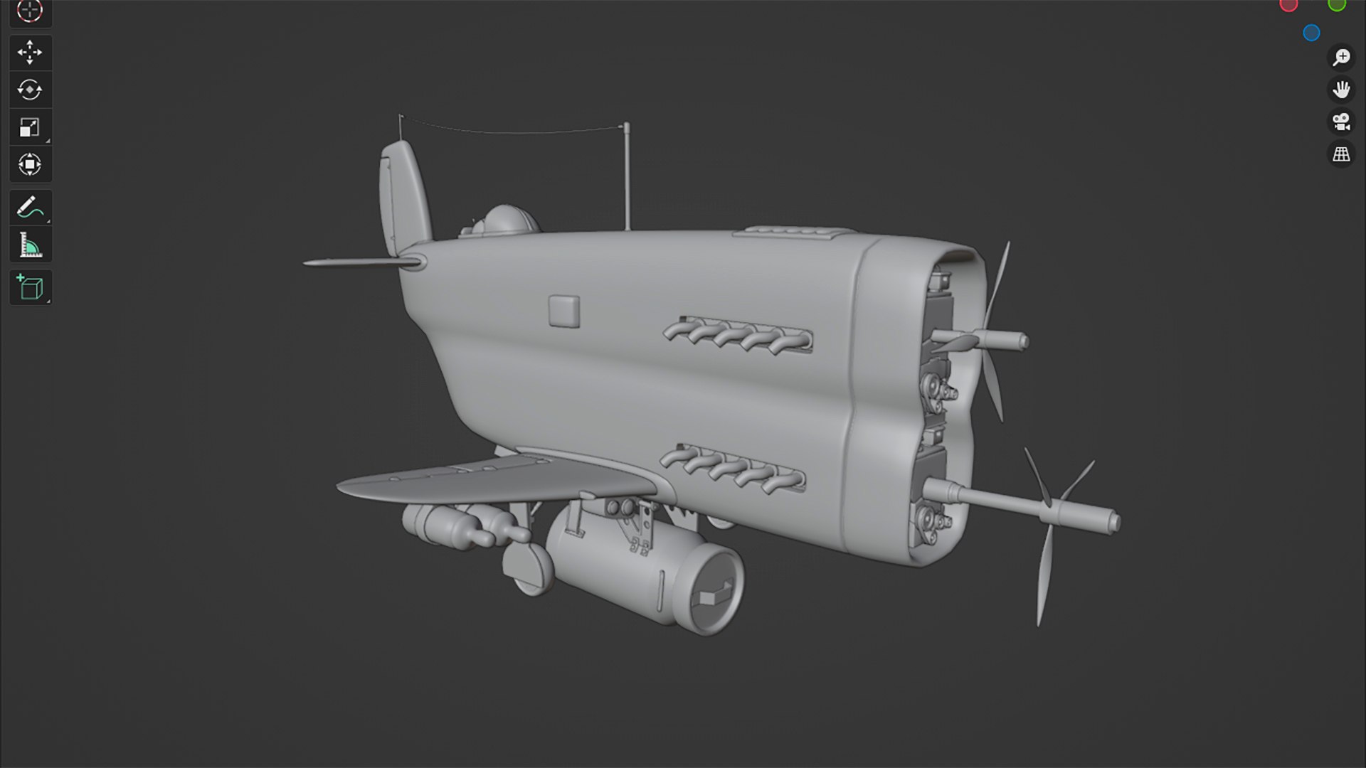 3D Stylized Realistic Red Airplane - TurboSquid 2109776