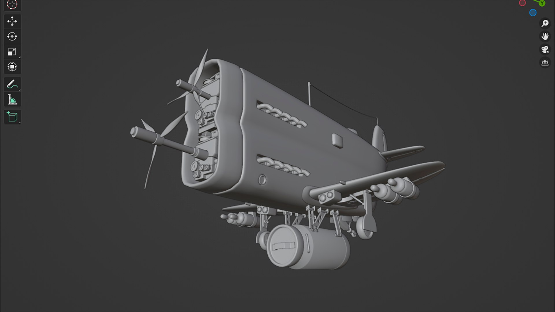 3D Stylized Realistic Red Airplane - TurboSquid 2109776