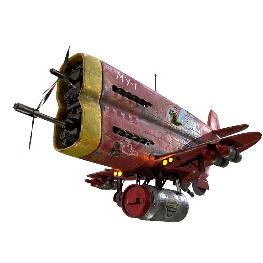 3D Stylized Realistic Red Airplane - TurboSquid 2109776