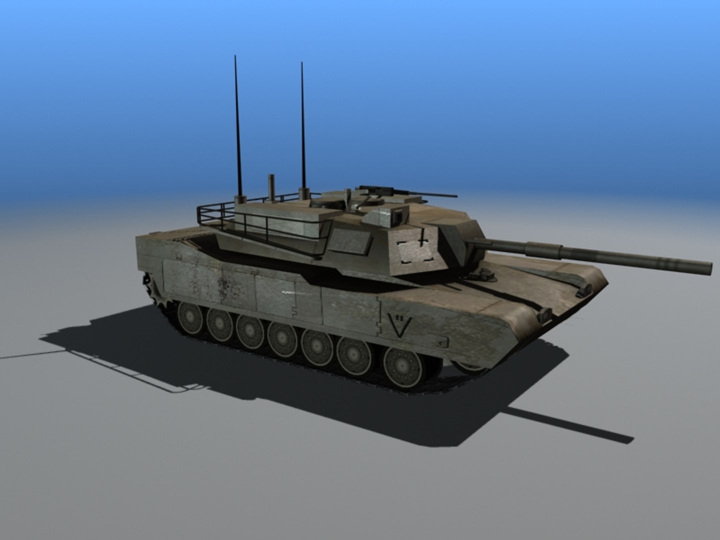 3ds max american m1 abrams tank
