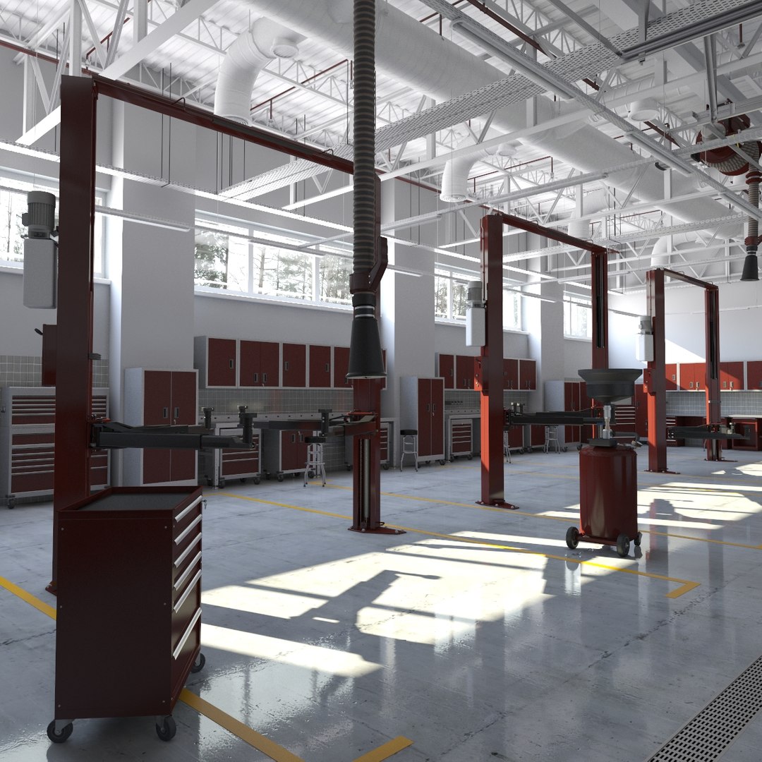 AUTO REPAIR CENTER 3D Model - TurboSquid 2127878
