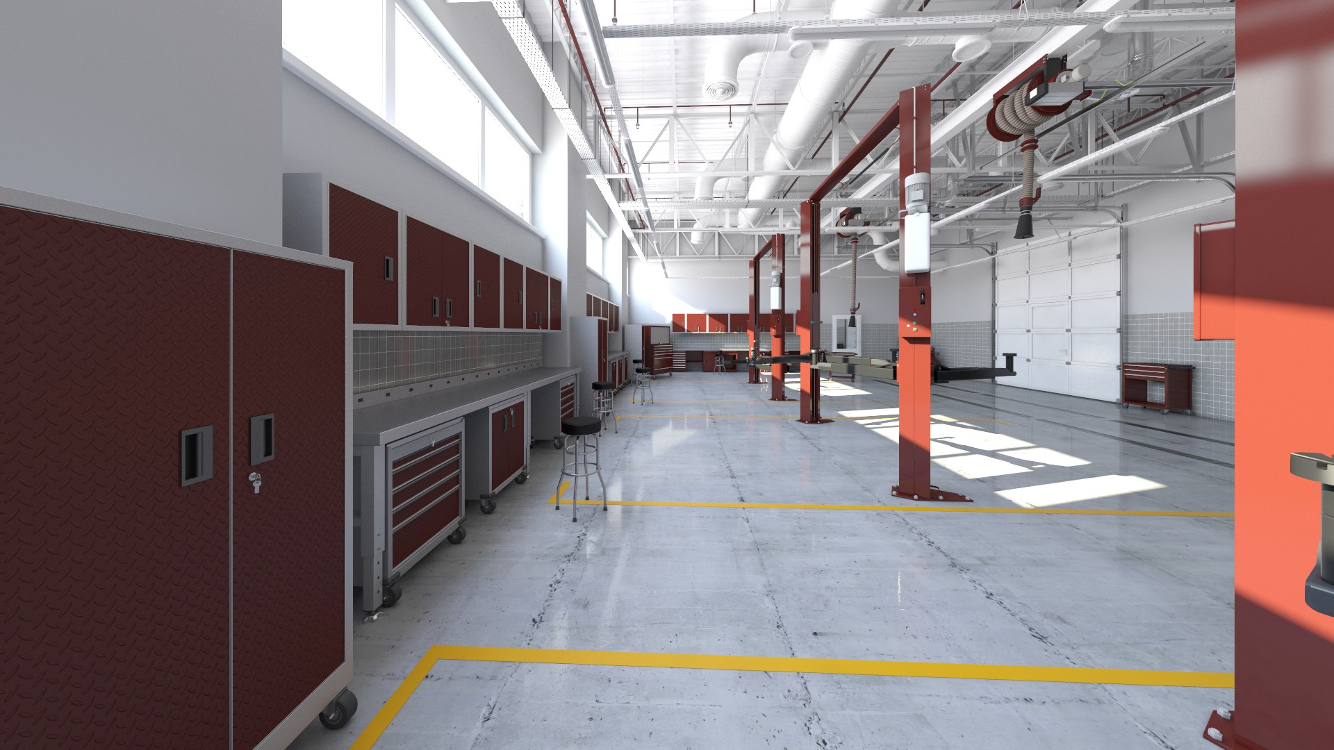 AUTO REPAIR CENTER 3D Model - TurboSquid 2127878