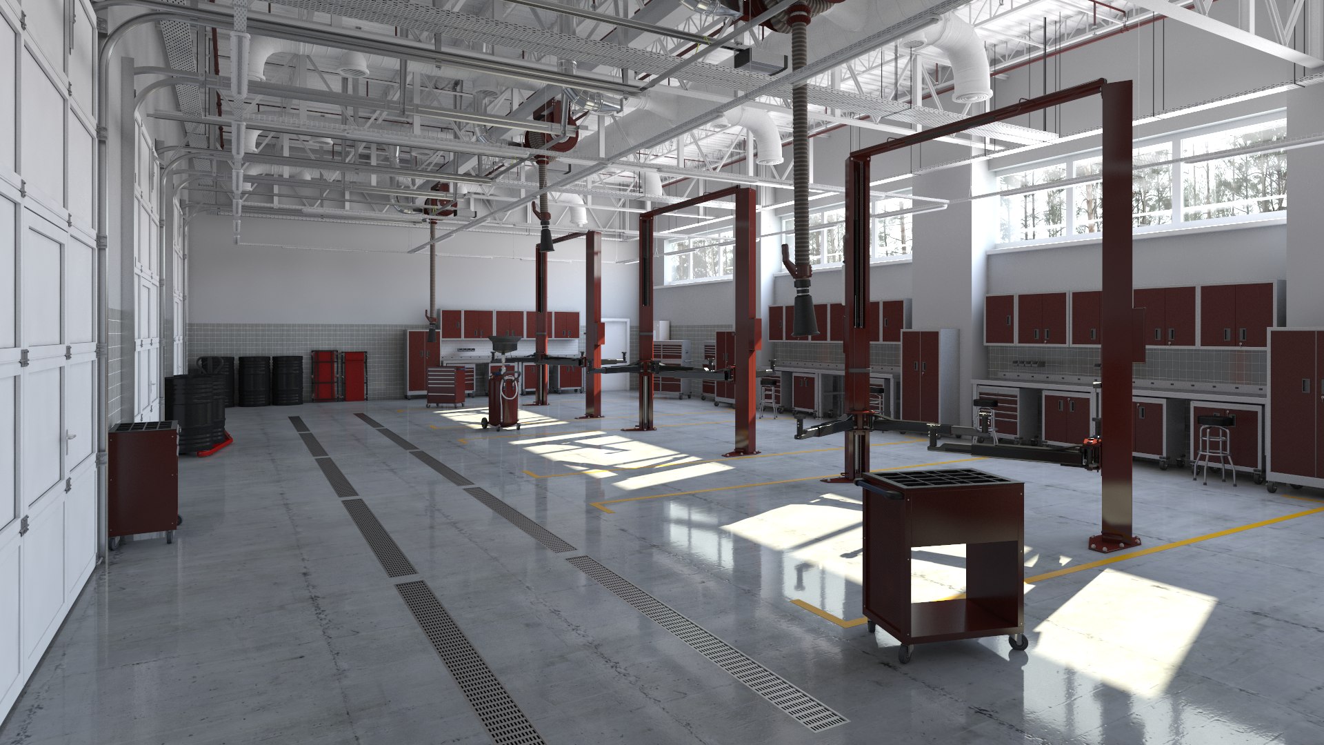 AUTO REPAIR CENTER 3D Model - TurboSquid 2127878