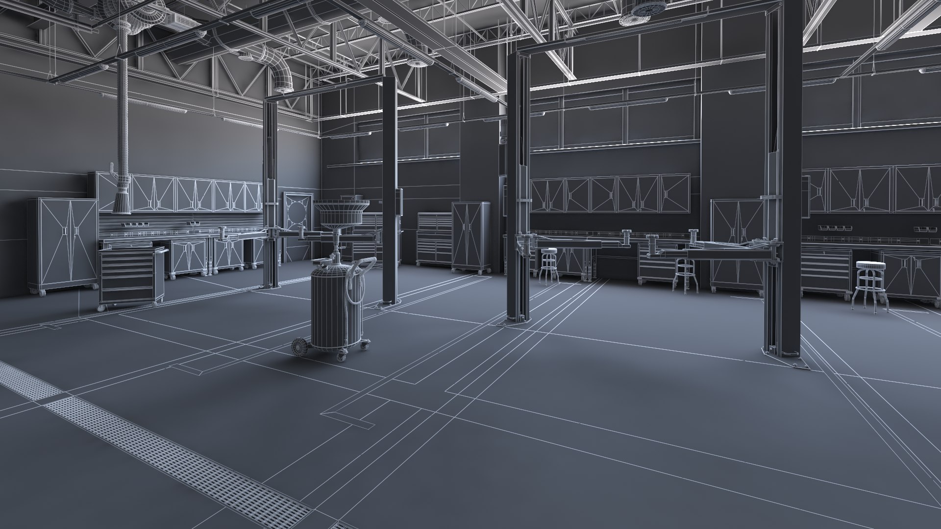 AUTO REPAIR CENTER 3D Model - TurboSquid 2127878