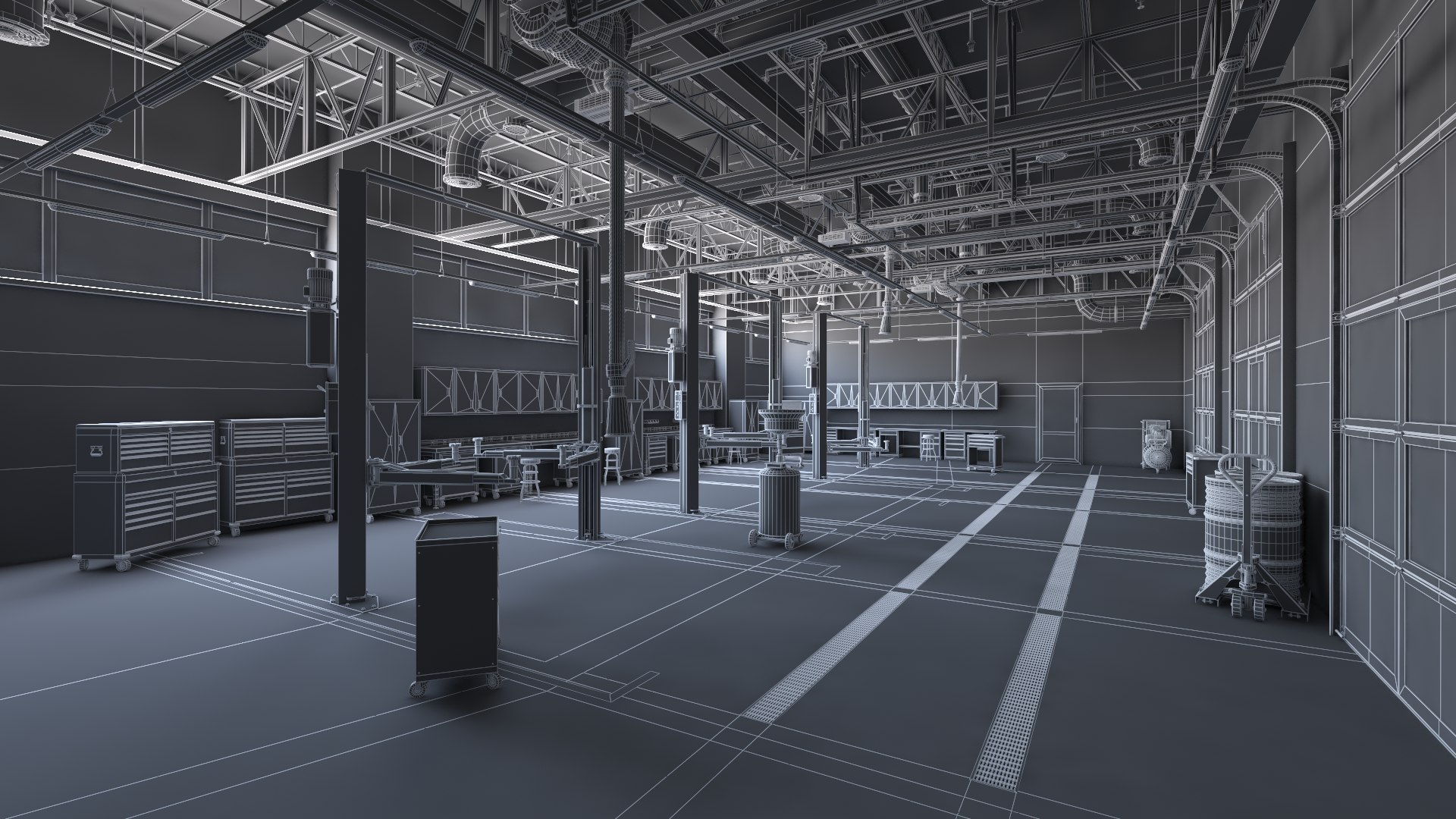 AUTO REPAIR CENTER 3D Model - TurboSquid 2127878