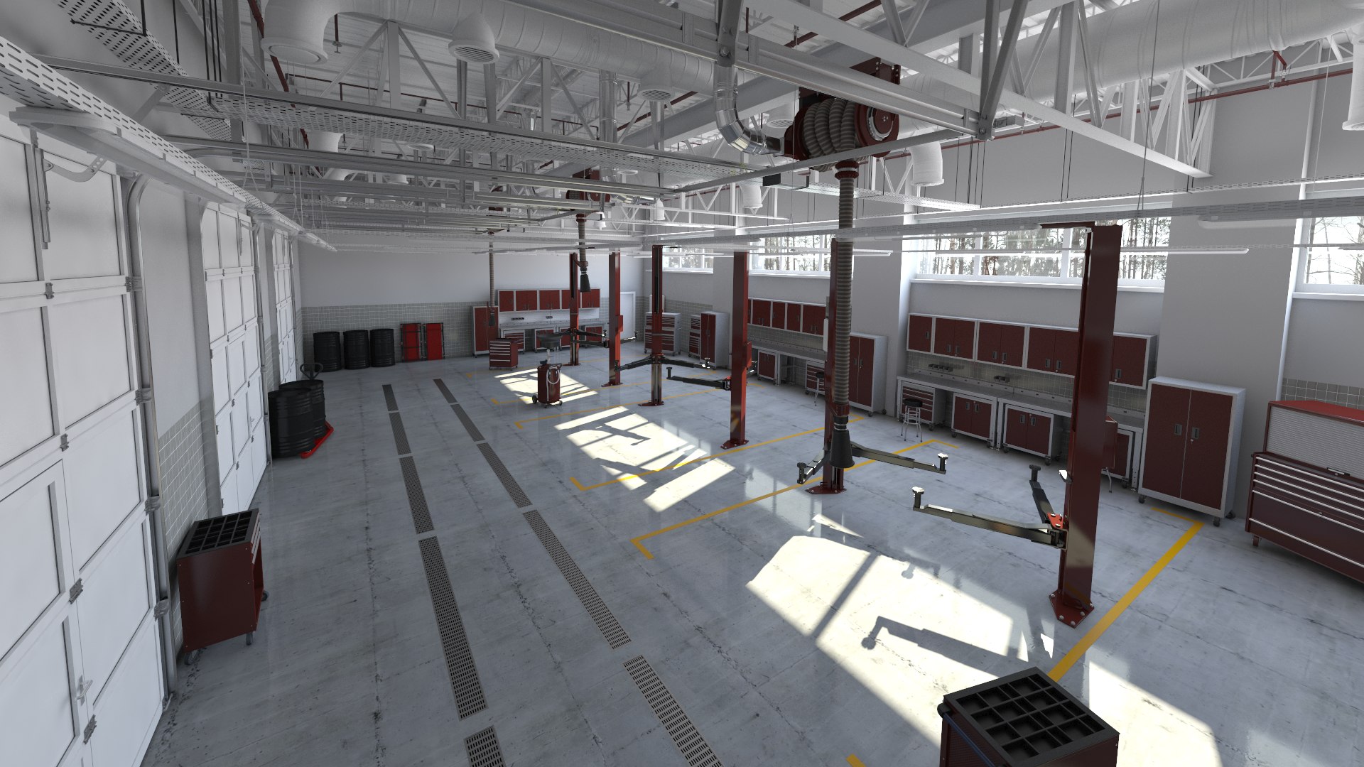 AUTO REPAIR CENTER 3D Model - TurboSquid 2127878