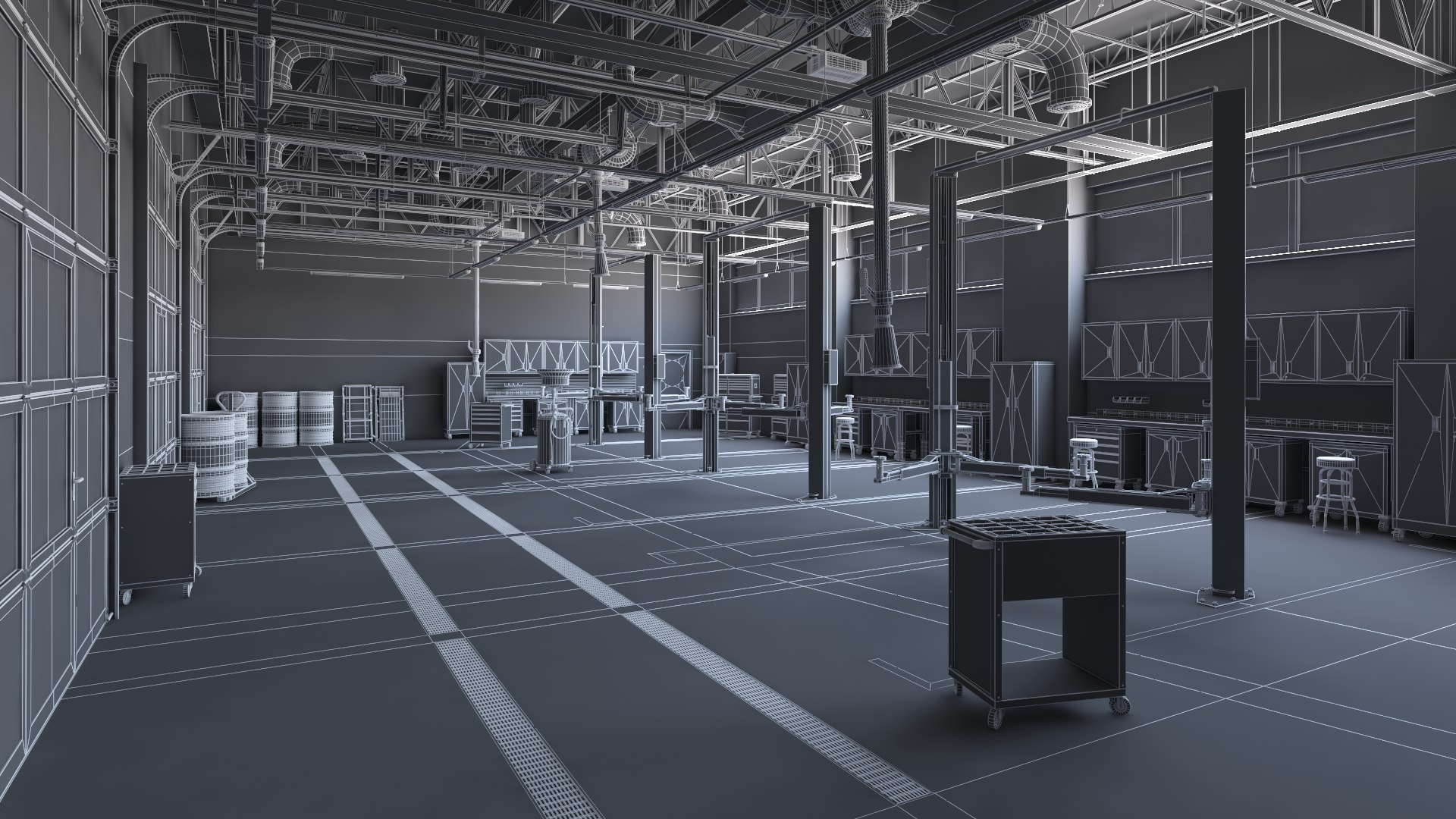 AUTO REPAIR CENTER 3D Model - TurboSquid 2127878