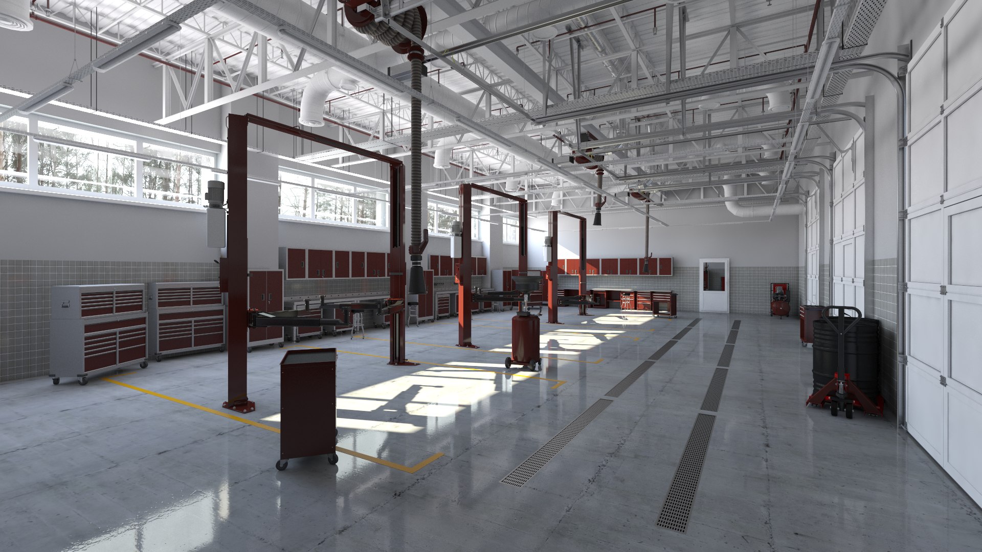 AUTO REPAIR CENTER 3D Model - TurboSquid 2127878