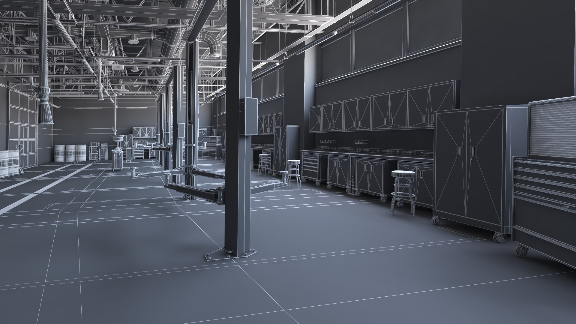 AUTO REPAIR CENTER 3D Model - TurboSquid 2127878