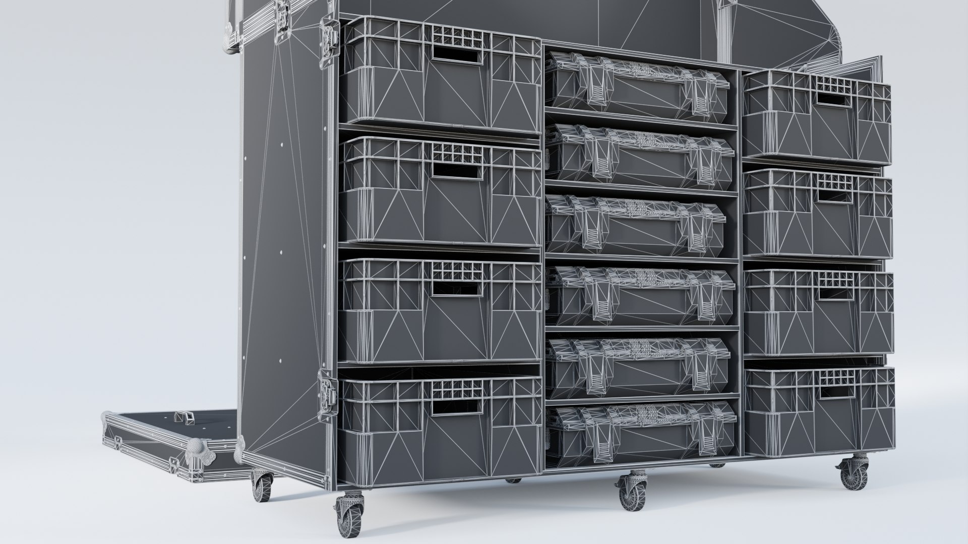 3D Model Motorsport Garage Storage Case 1 - TurboSquid 2199541