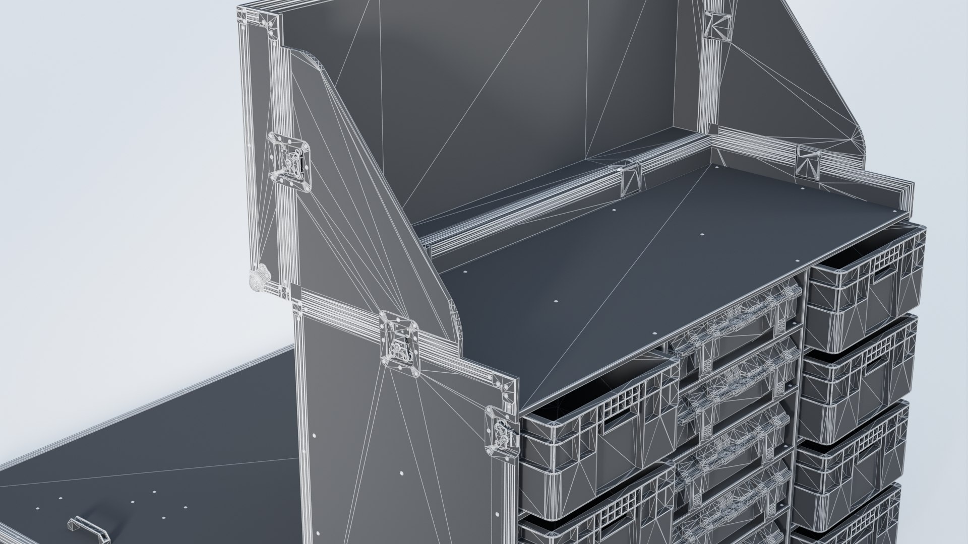 3D Model Motorsport Garage Storage Case 1 - TurboSquid 2199541