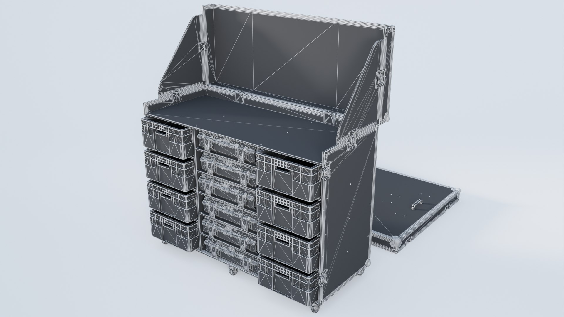 3D Model Motorsport Garage Storage Case 1 - TurboSquid 2199541