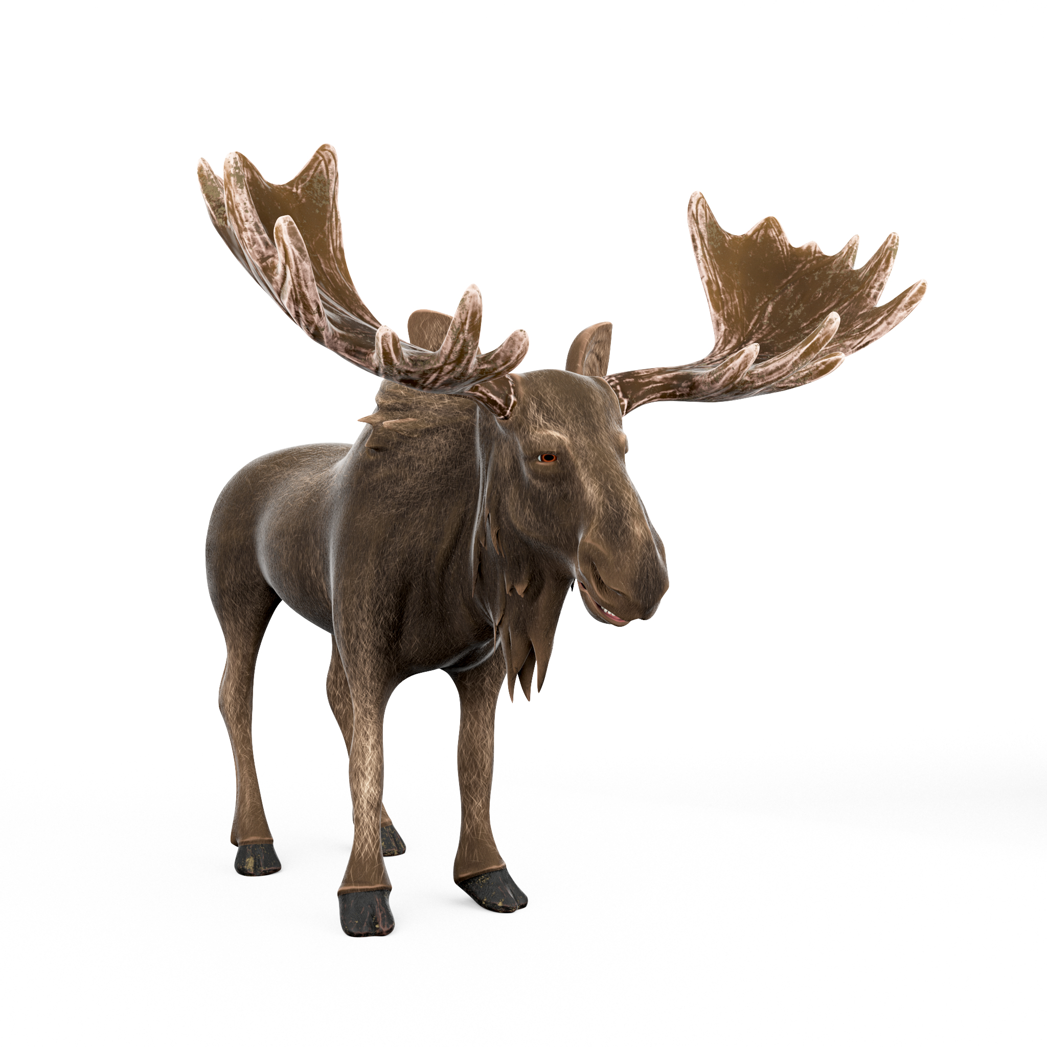 3D moose cartoon model - TurboSquid 1658119