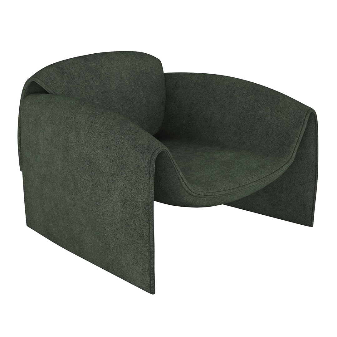 3D Homary Modern Green Accent Chair Velvet Upholstered Chair For Living ...