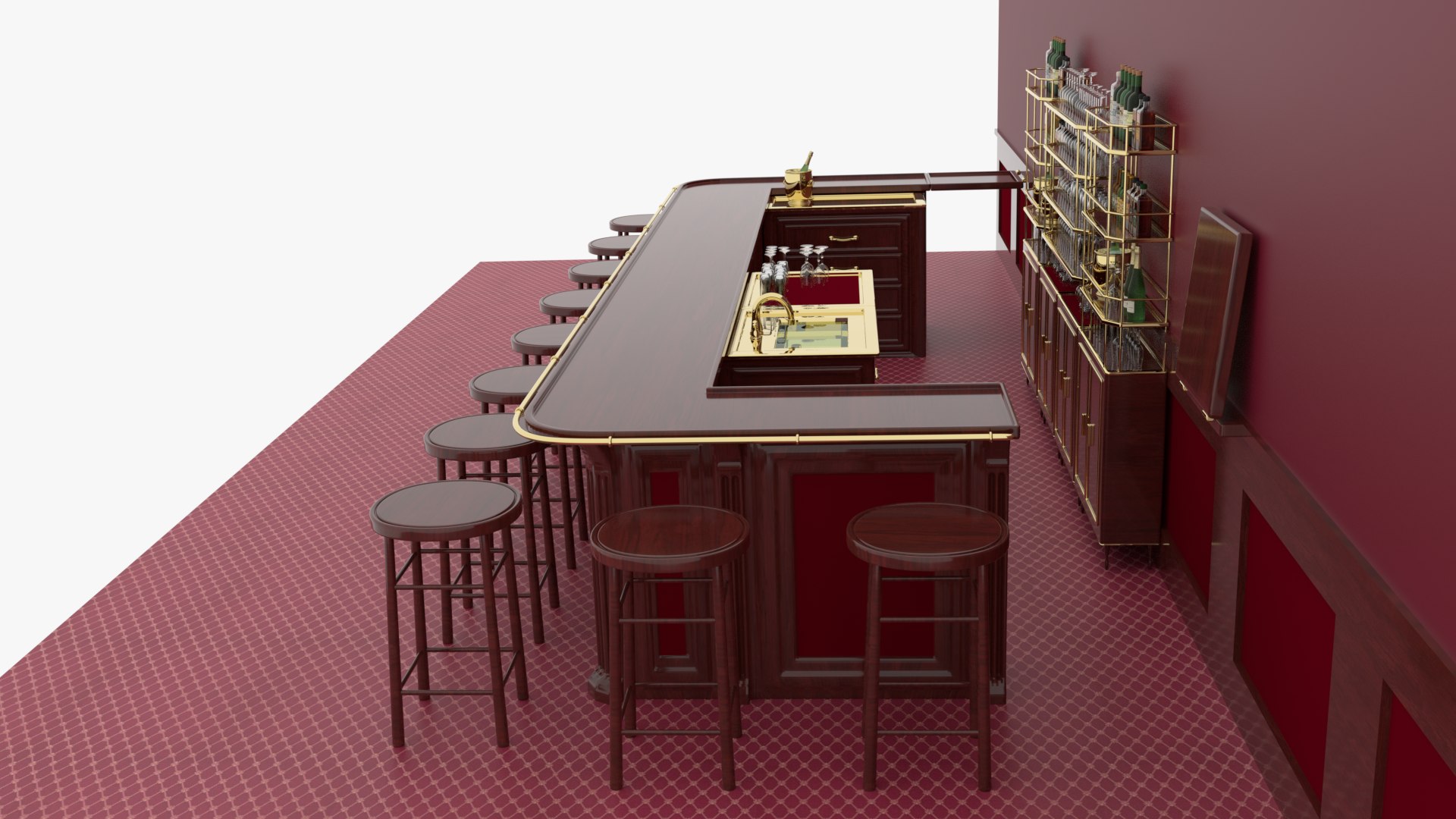 Bar 3D Model - TurboSquid 1684096