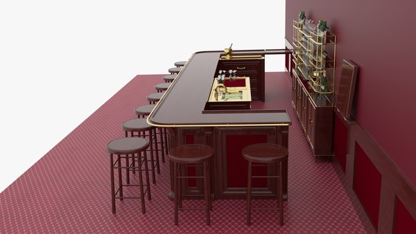 Bar 3D model - TurboSquid 1684096