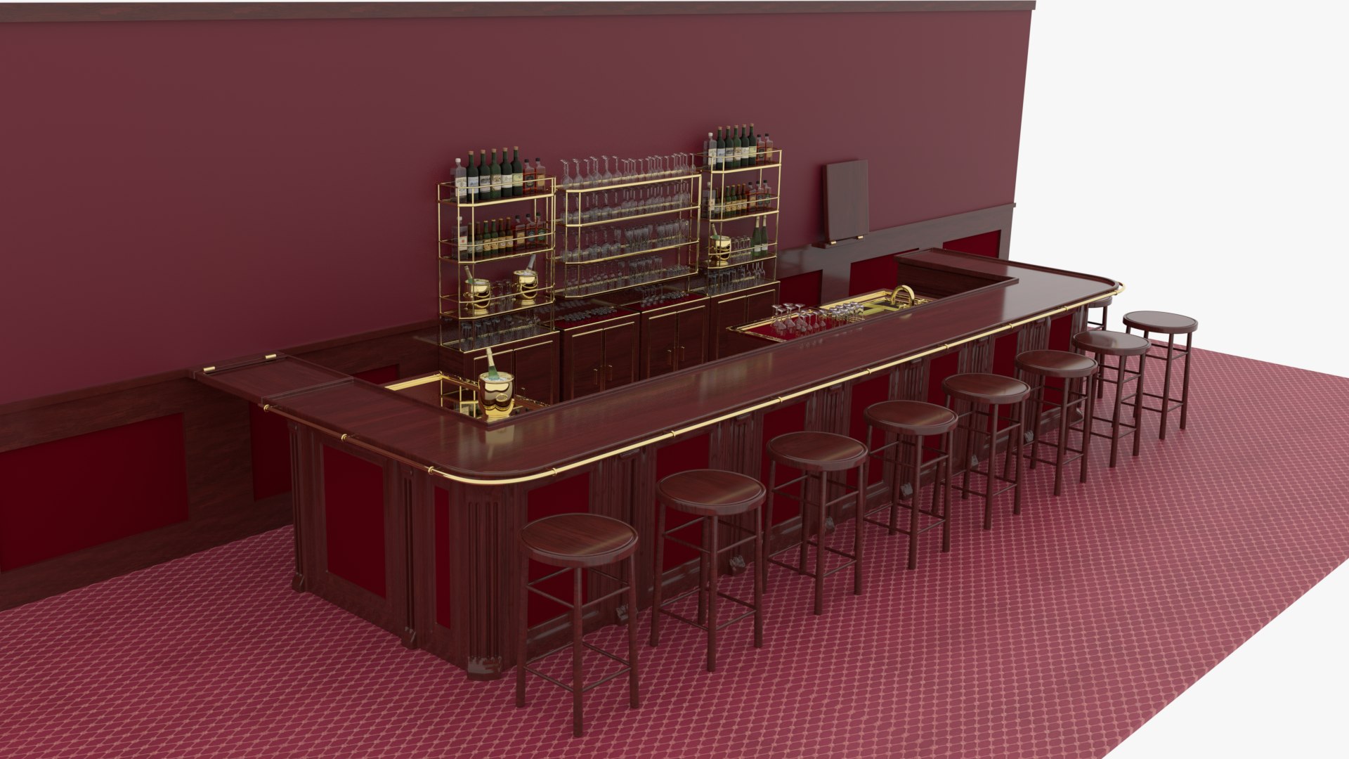 Bar 3D Model - TurboSquid 1684096