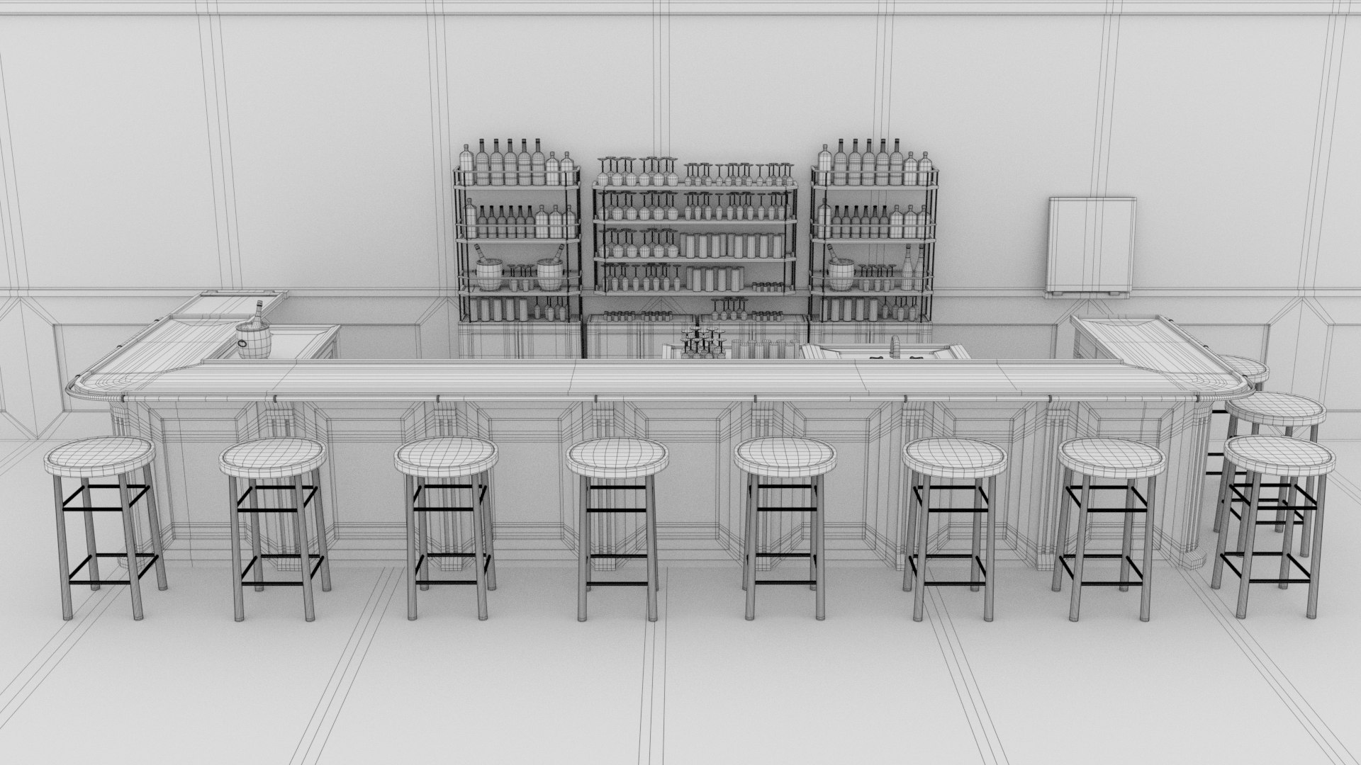 Bar 3D Model - TurboSquid 1684096