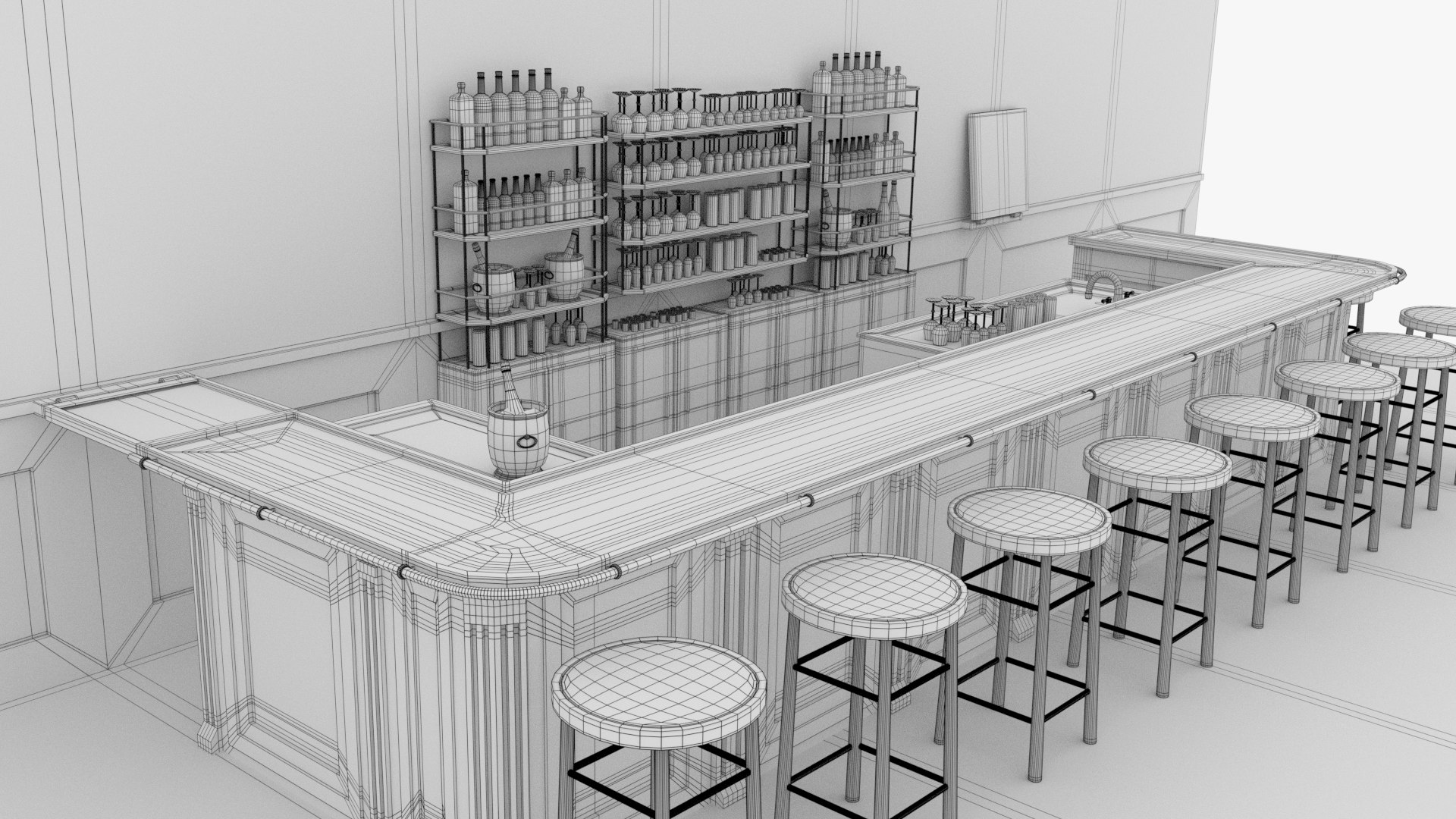 Bar 3D Model - TurboSquid 1684096