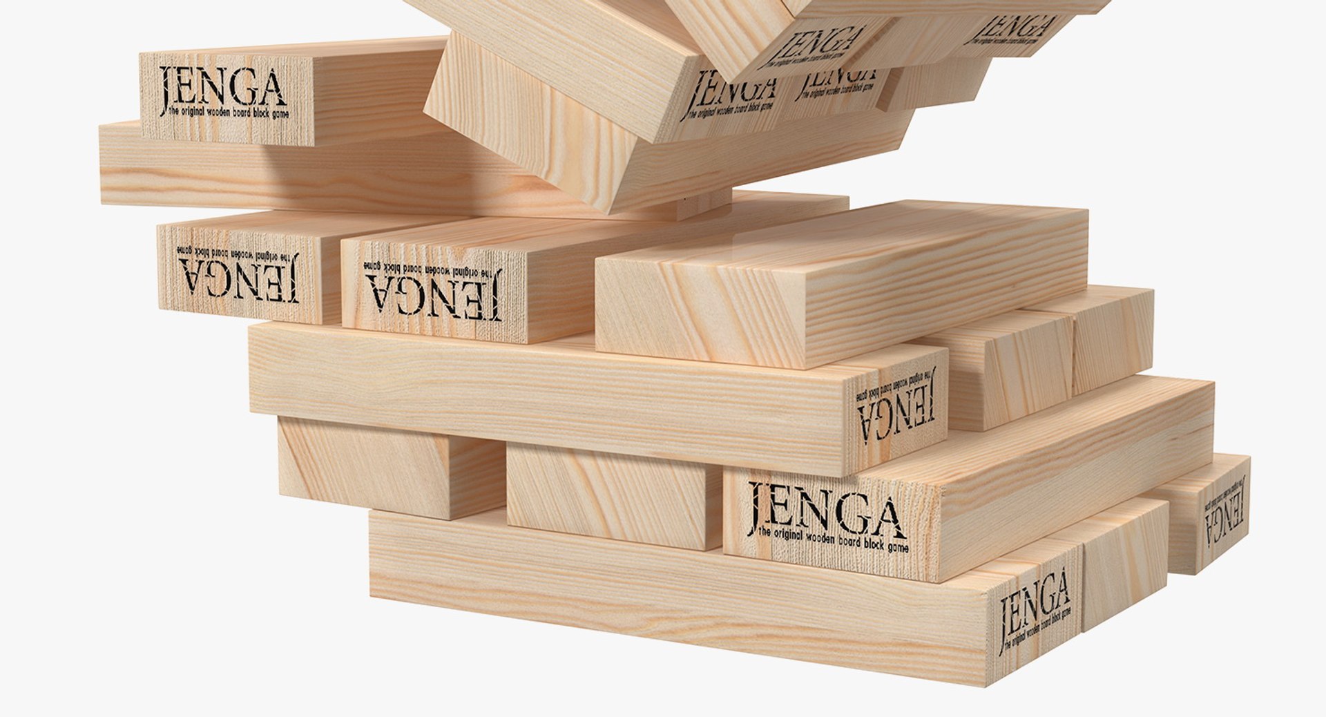 Jenga Falling Tower 3D - TurboSquid 1426281