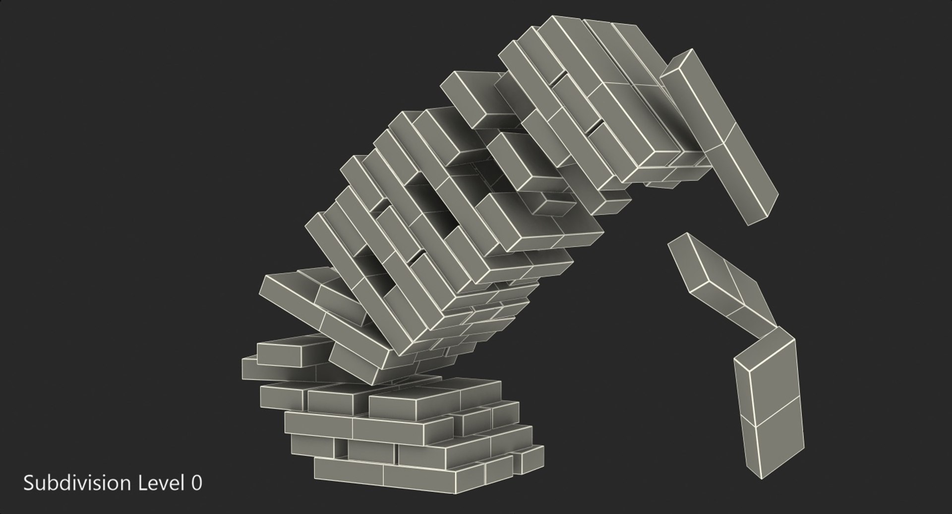 Jenga Falling Tower 3D - TurboSquid 1426281