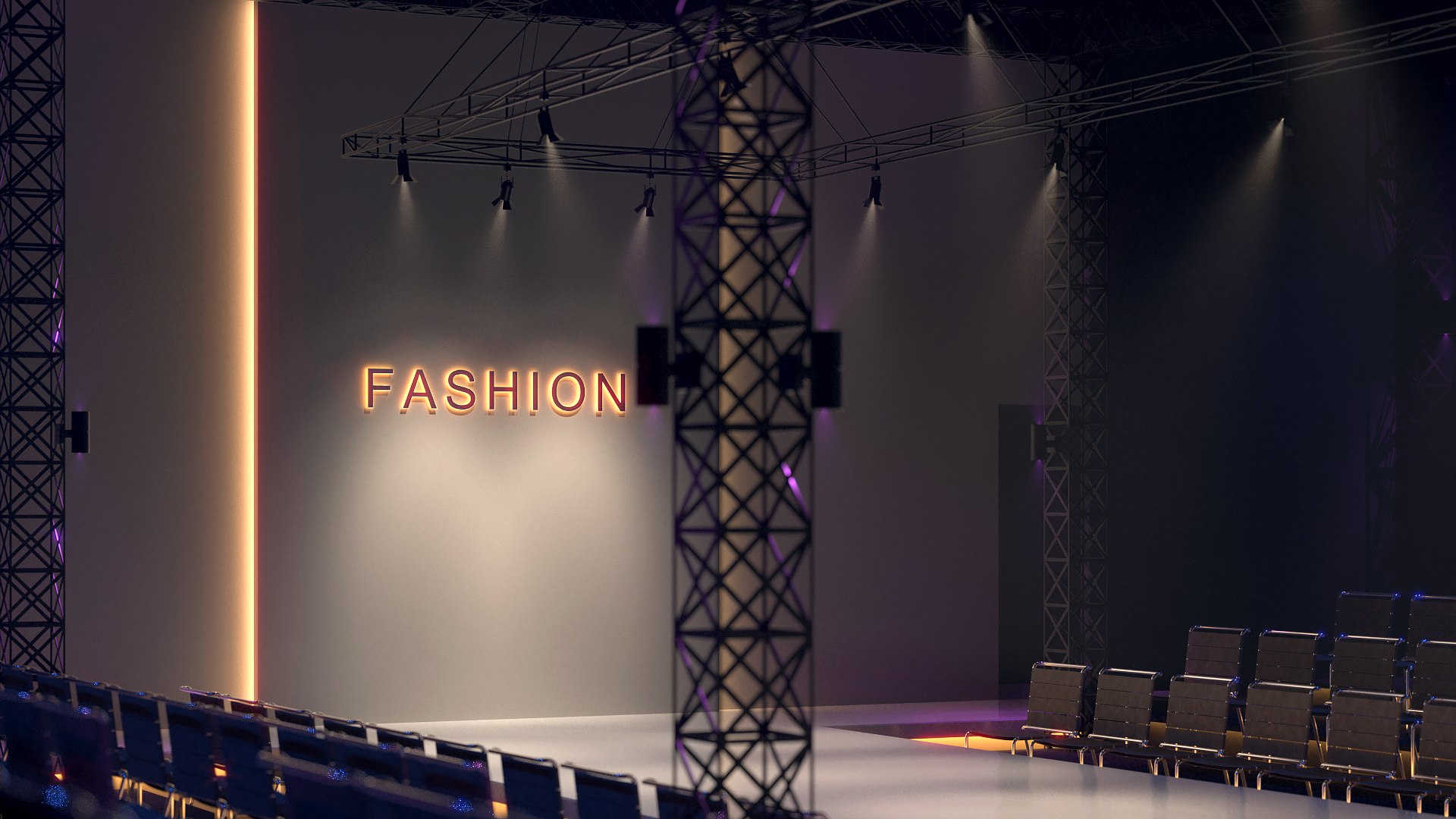 3D Interior Big Fashion Show Hall - TurboSquid 2176946