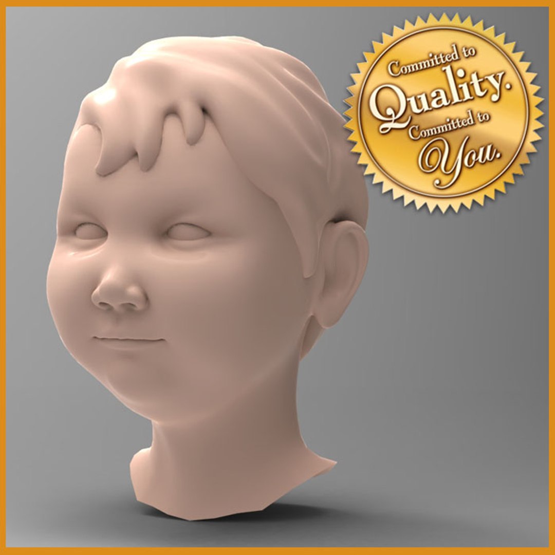3d Model Baby Boy Head