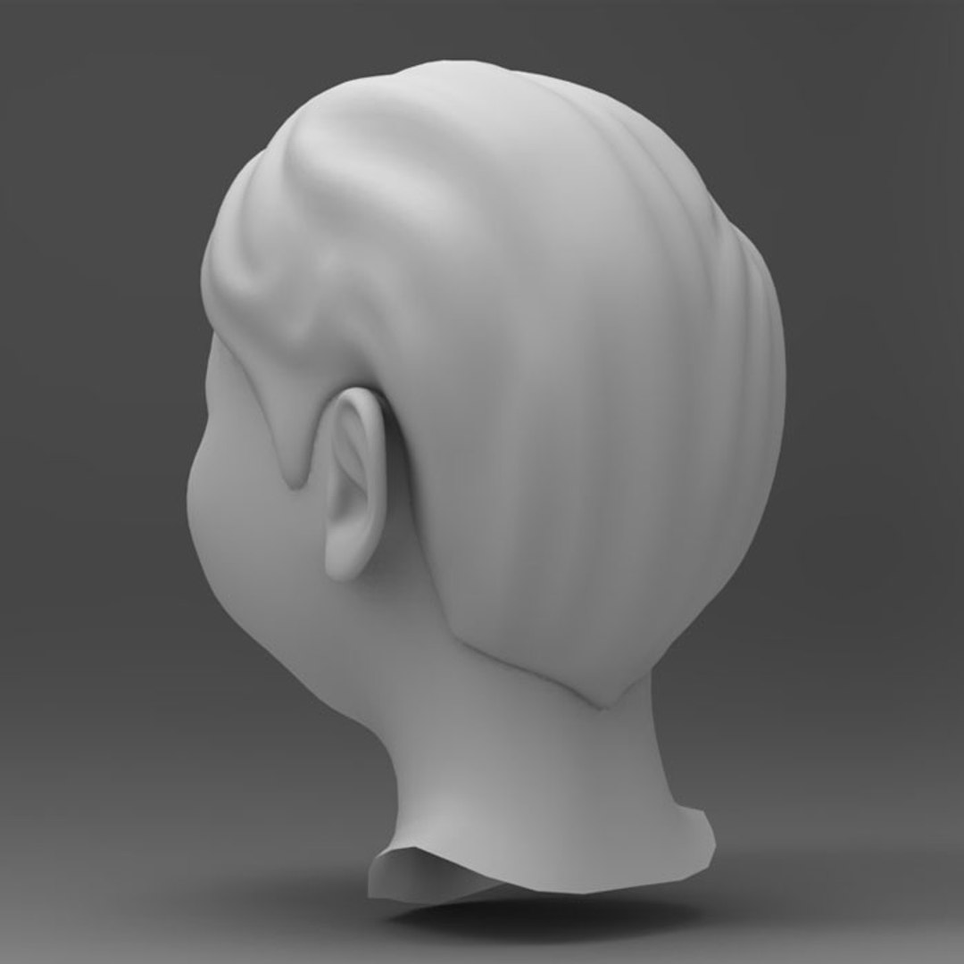 3d Model Baby Boy Head