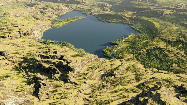 3D small lake - TurboSquid 1695374