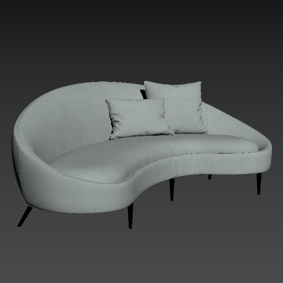 3D Jonathan Adler Ether Curved Sofa - TurboSquid 1876123