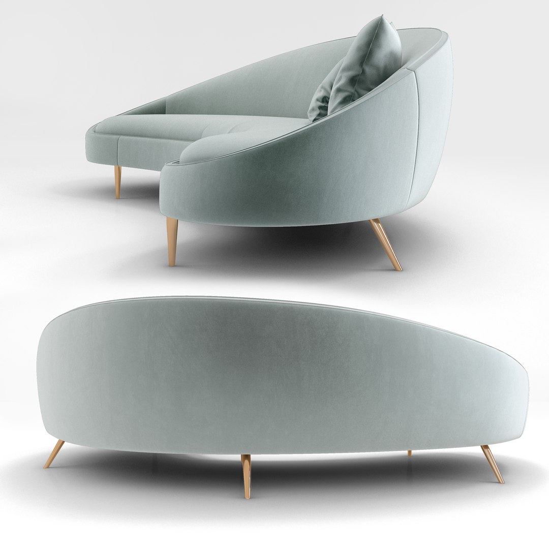 3D Jonathan Adler Ether Curved Sofa - TurboSquid 1876123