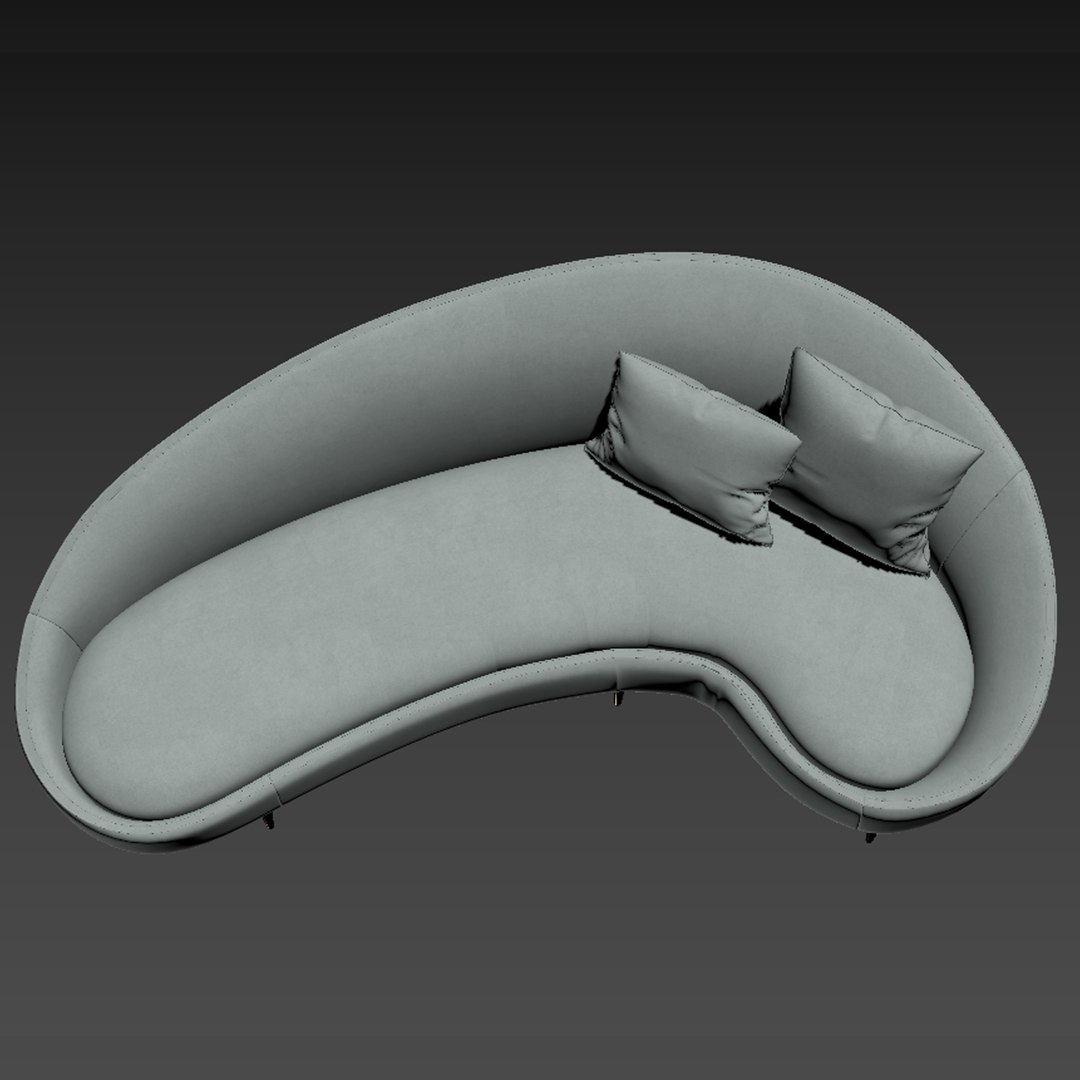 3D Jonathan Adler Ether Curved Sofa - TurboSquid 1876123