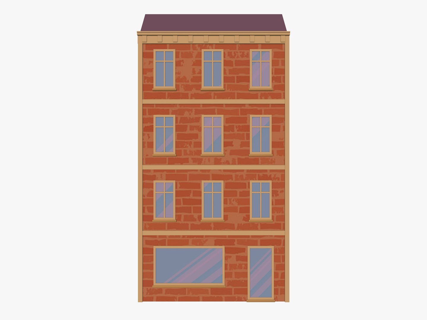 3D Cartoon Building 4 Low-poly - TurboSquid 2252758