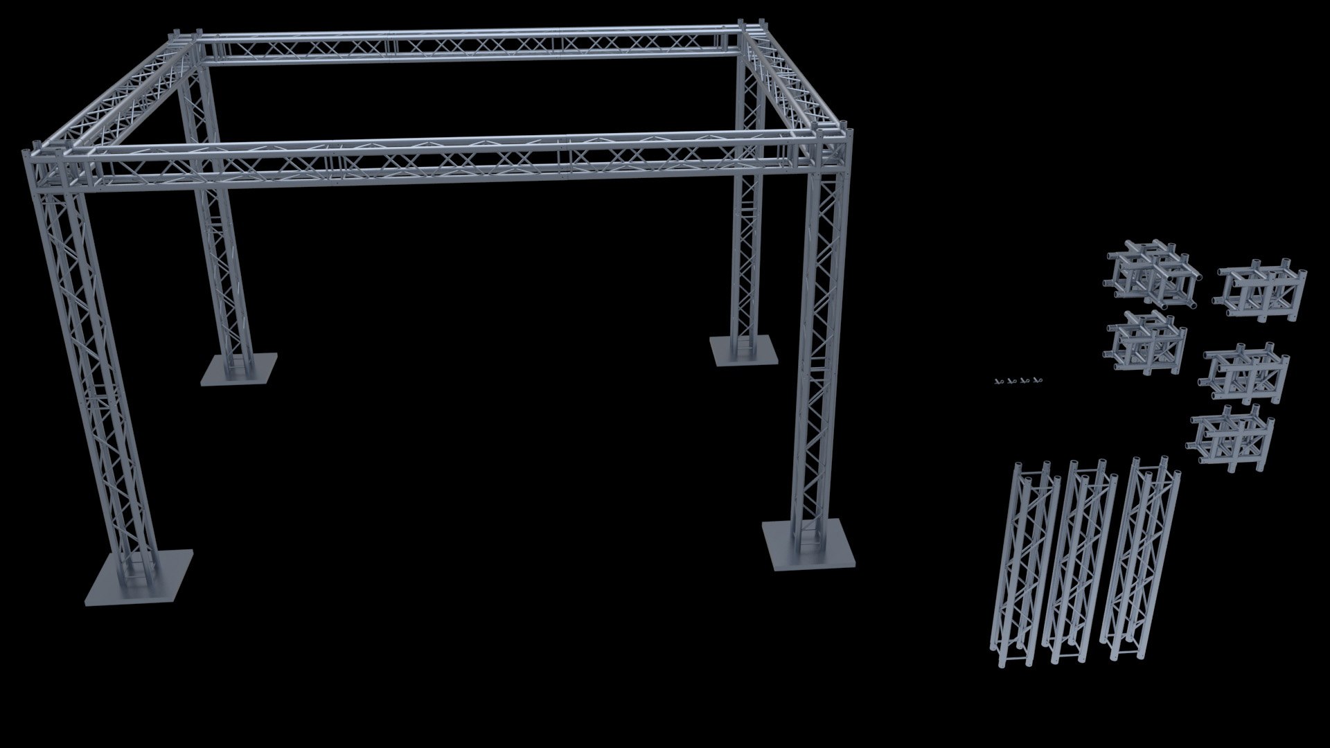Truss Frame 3D Model - TurboSquid 1678383