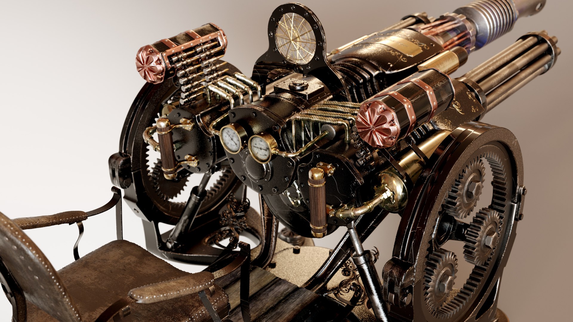 Redeemer Steamgun Guns 3D Model - TurboSquid 1454575