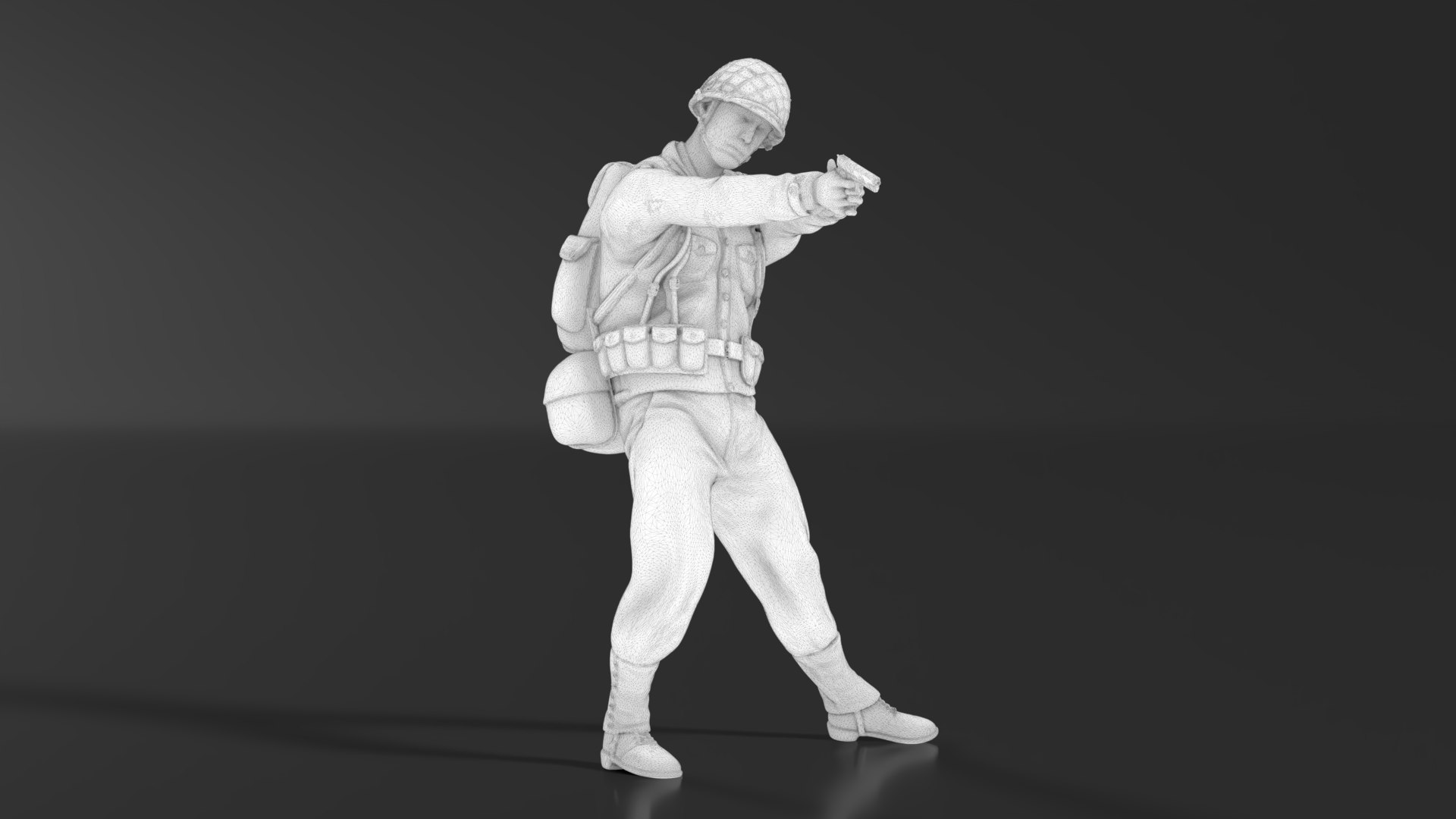 WWII Soldier Set 01 3D Model - TurboSquid 2148880