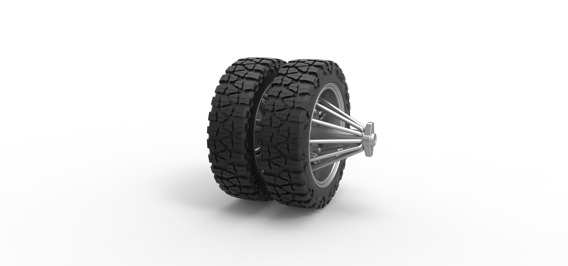 Diecast Rear slab semi wheel for pickup Scale 1 to 25 model ...