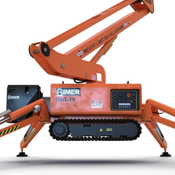 telescopic boom lift orange 3d 3ds