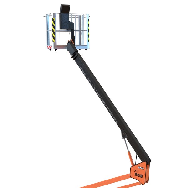 telescopic boom lift orange 3d 3ds