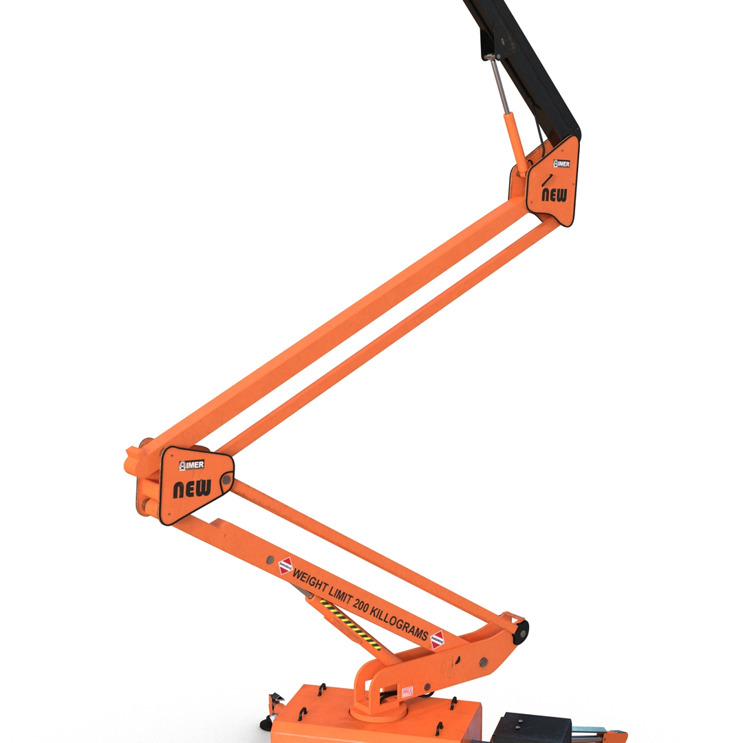 telescopic boom lift orange 3d 3ds