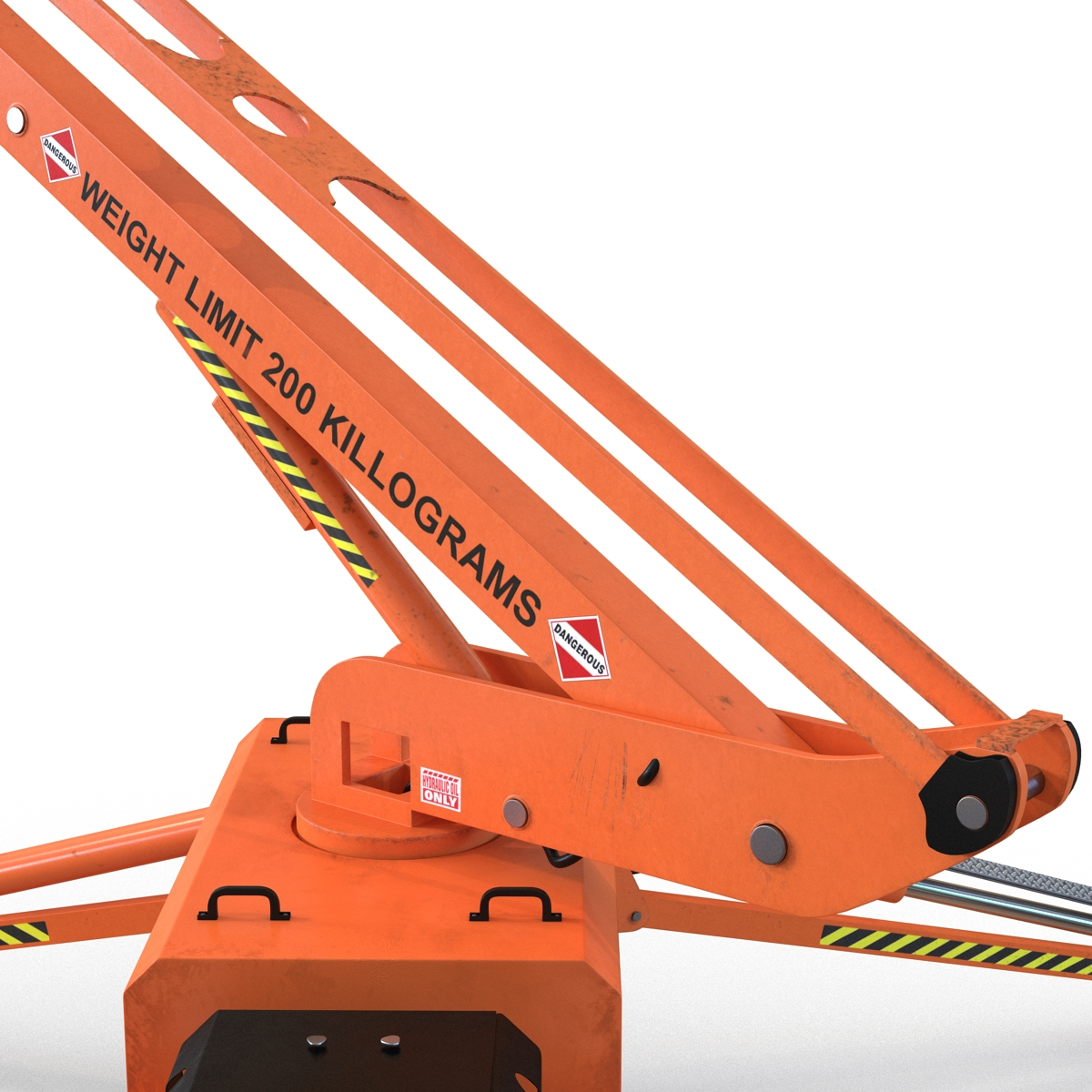 telescopic boom lift orange 3d 3ds