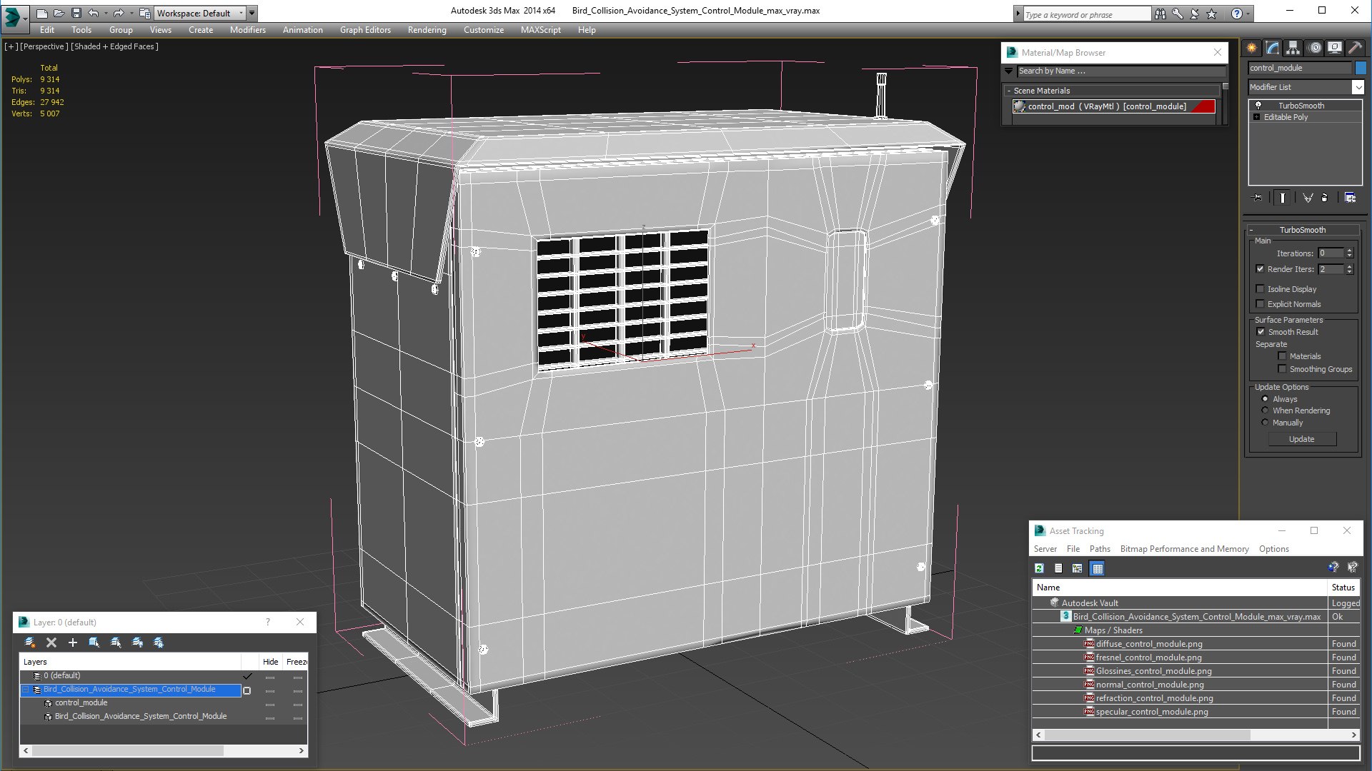 3D Bird Collision Avoidance System Control Module - TurboSquid 1714315