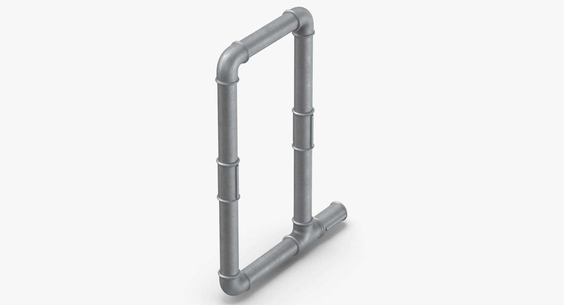 Galvanized Steel Pipe Letter 3D Model - TurboSquid 1437308