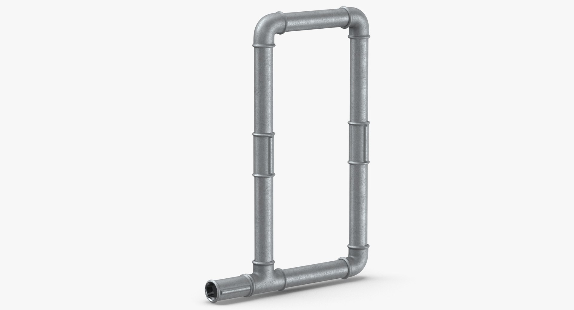 Galvanized Steel Pipe Letter 3D Model - TurboSquid 1437308