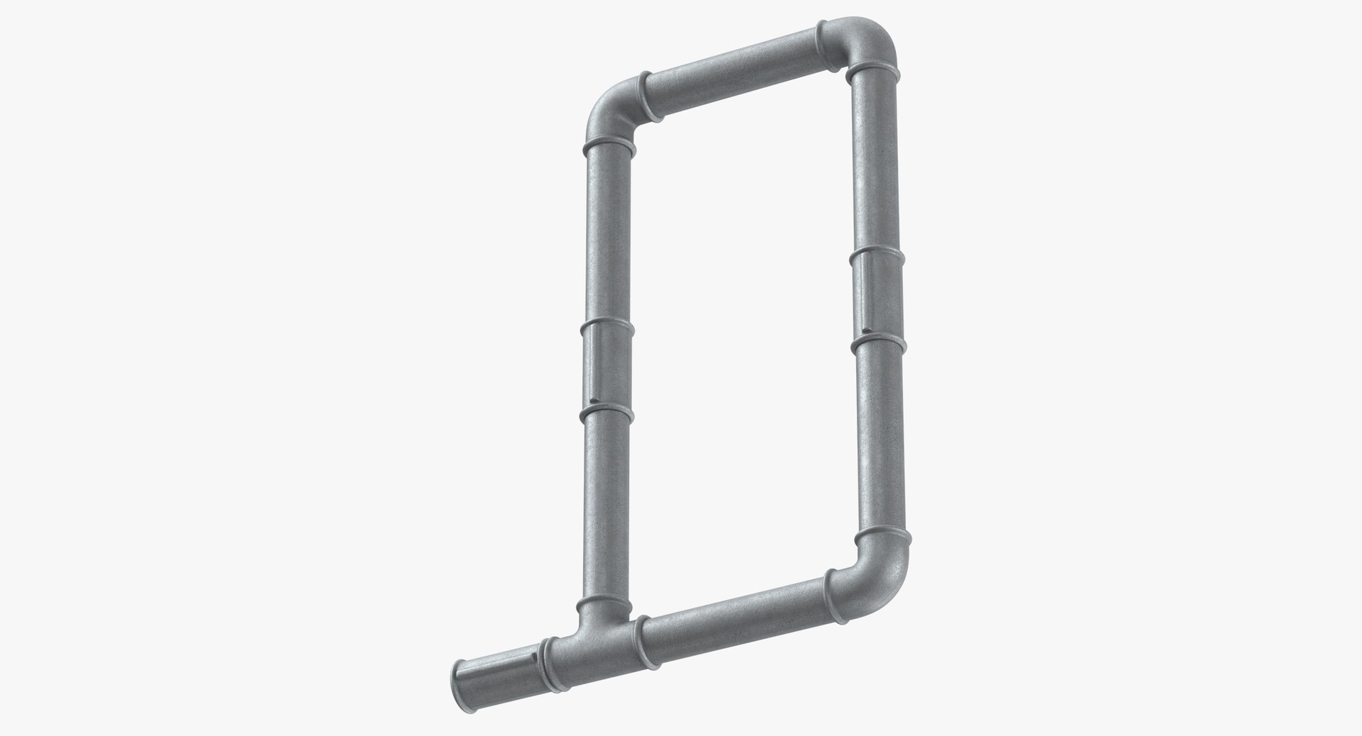 Galvanized Steel Pipe Letter 3D Model - TurboSquid 1437308